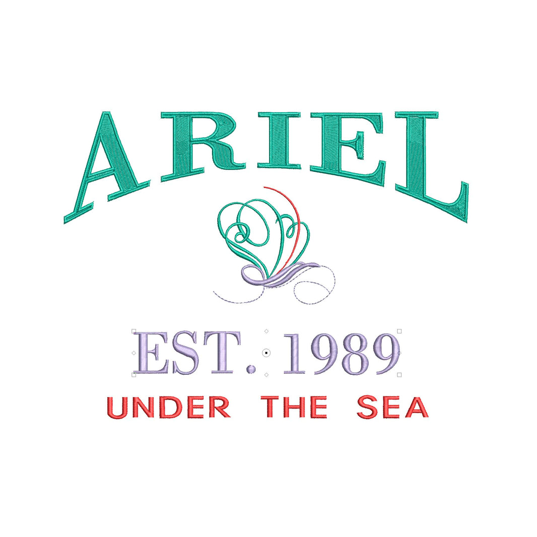 Princess Ariel Logo Machine Embroidery. Established 1989. The Little ...